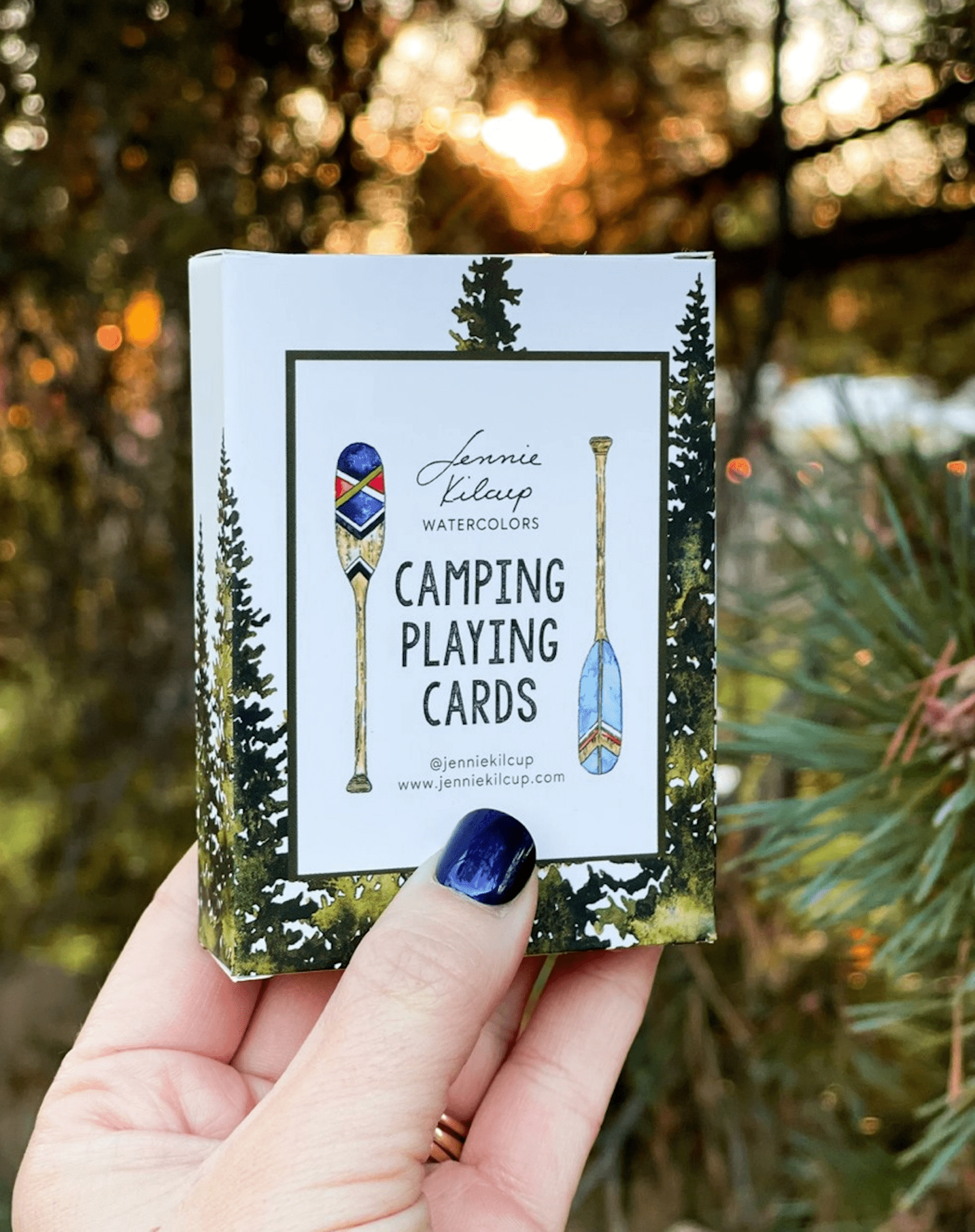 Camping Playing Cards – Periwinkle Rose