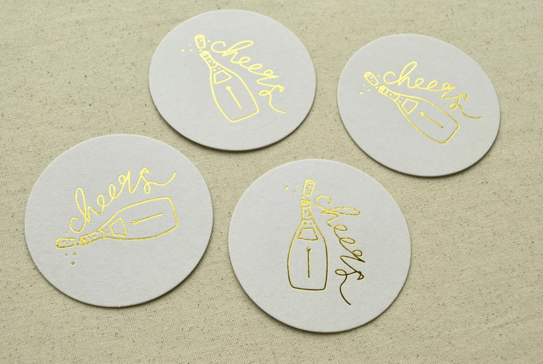 Cheers! Cardstock Coasters (Set of 12) – Periwinkle Rose